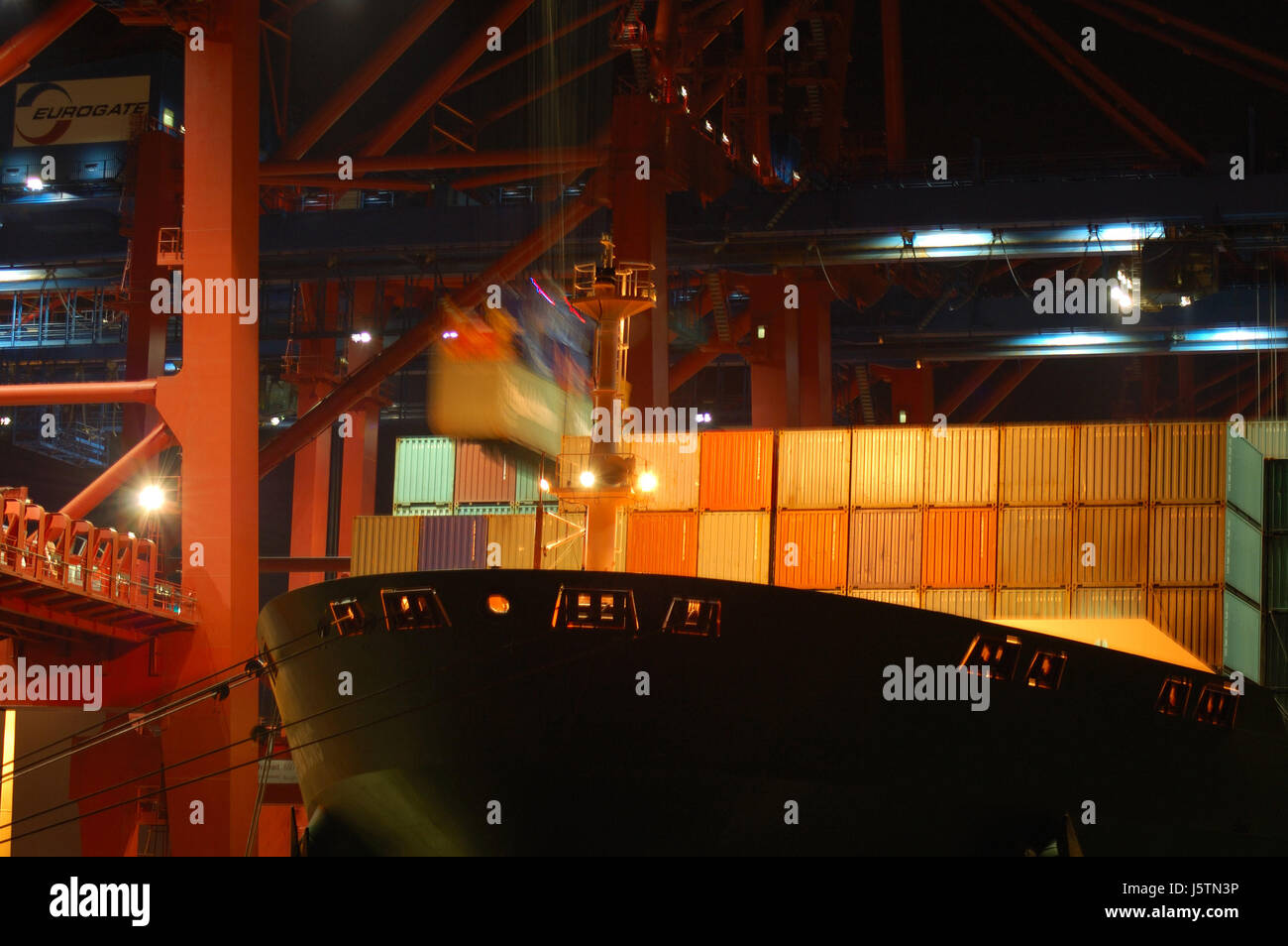 container ship navigation harbor transport hamburg harbours elbe ...