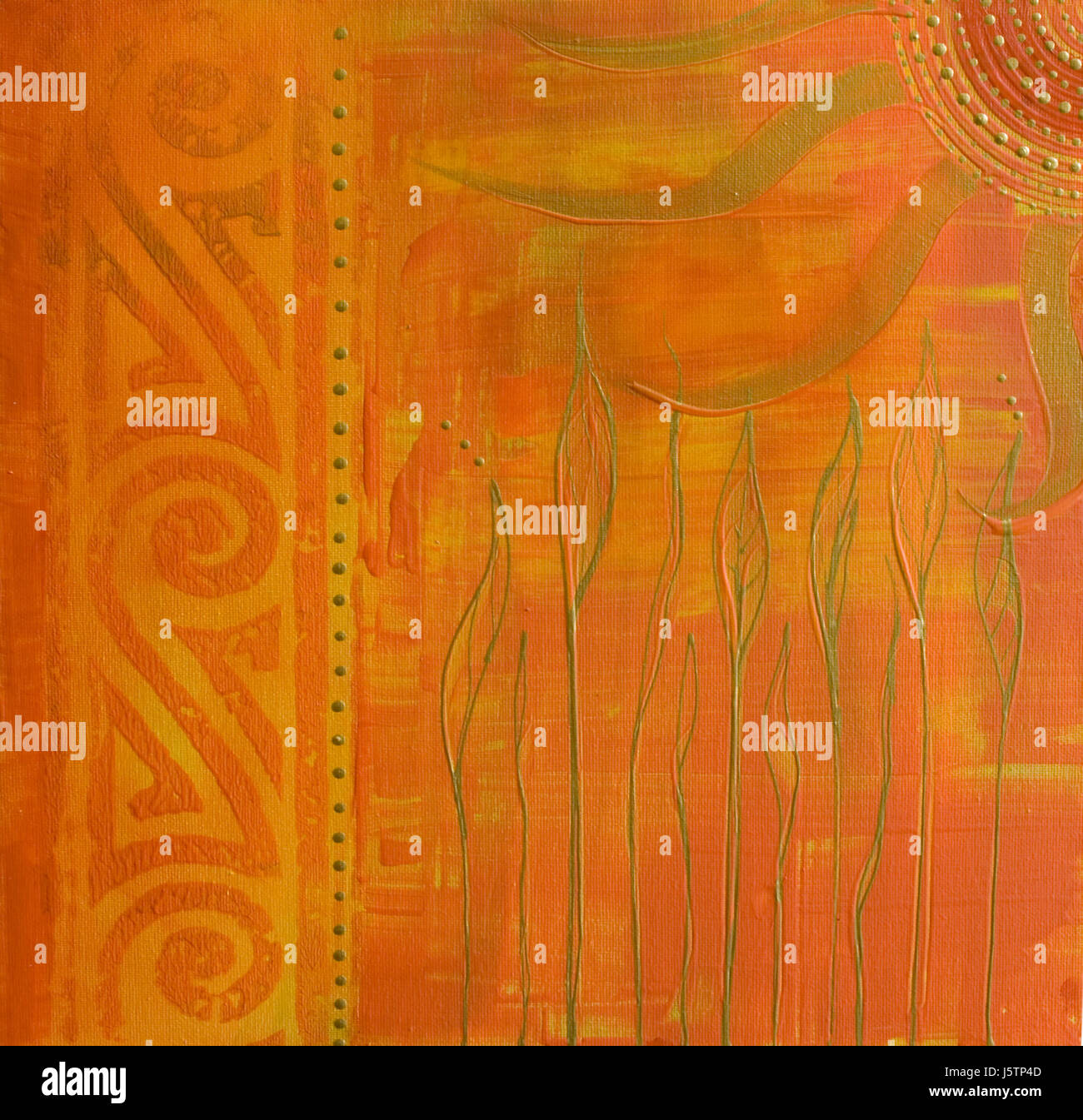 art colour graphic painting illustration orange gold shine shines ...
