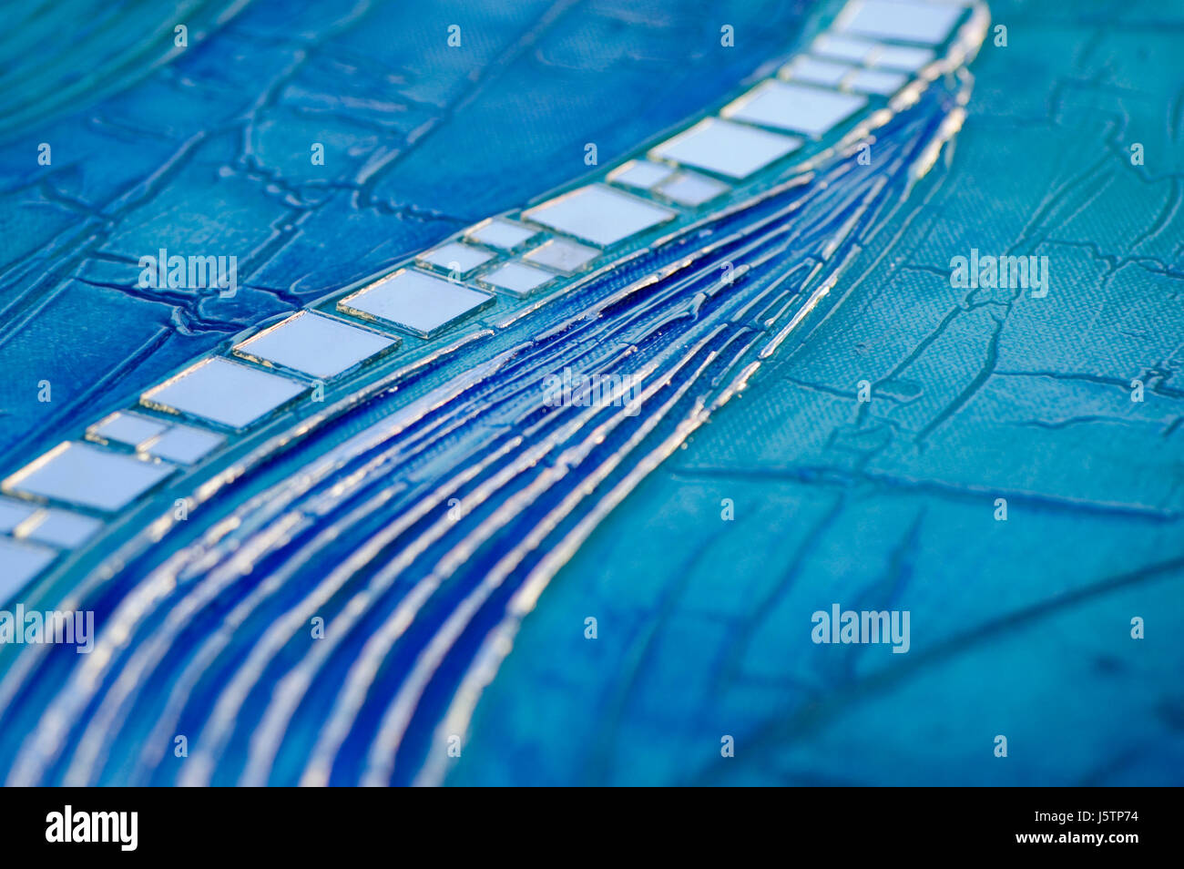 blue art colour graphic painting illustration abstract backdrop ...