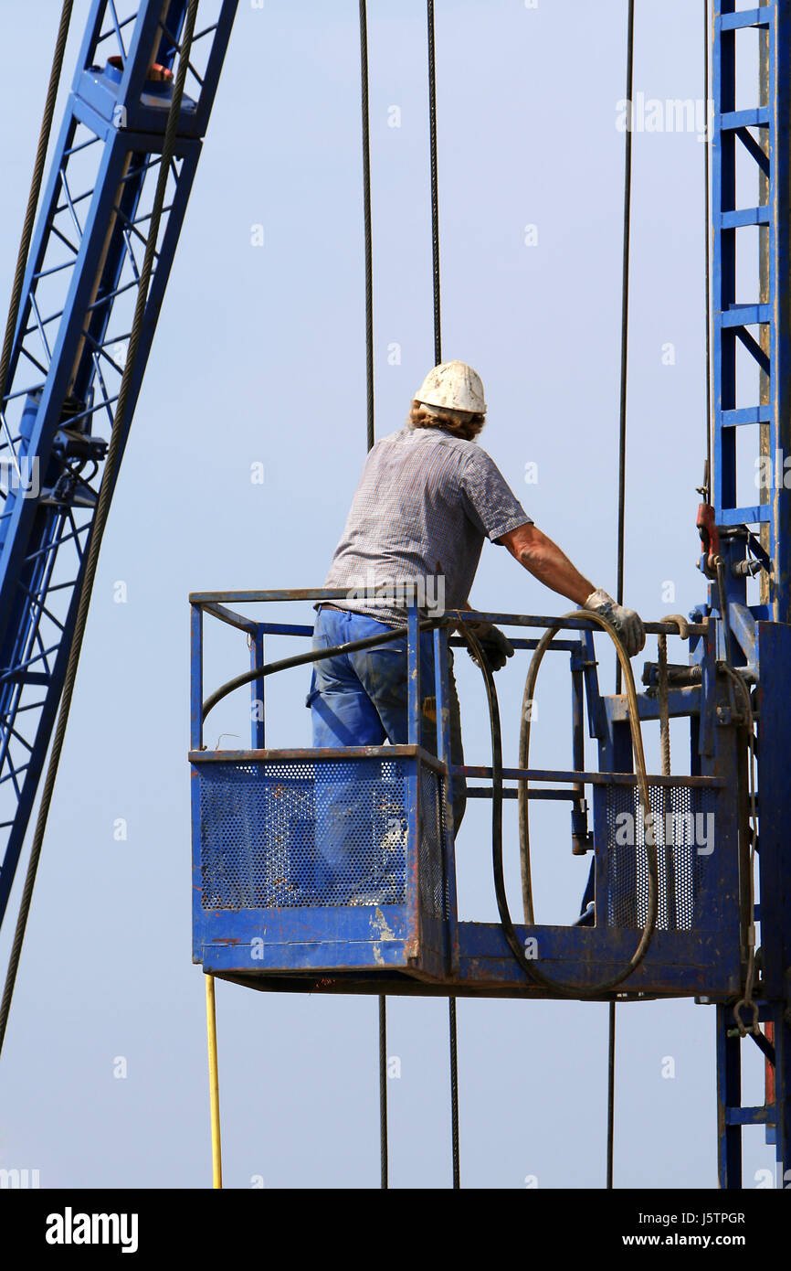 blue build blank european caucasian serve scaffold scaffolding steel ...