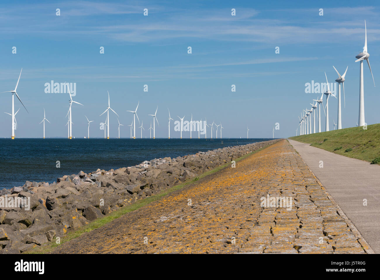 Modern windmills in the Netherlands Stock Photo - Alamy