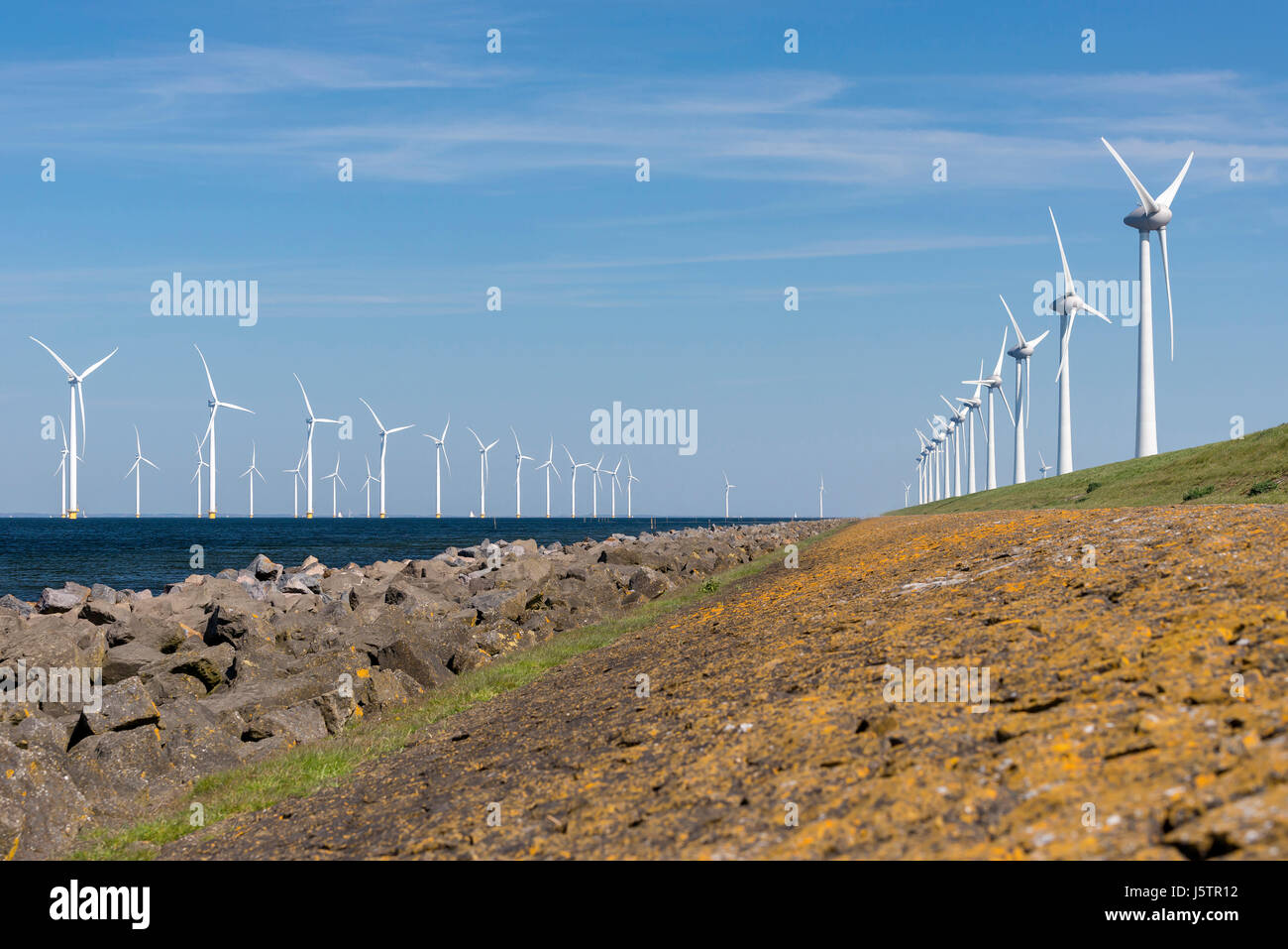 Modern windmills in the Netherlands Stock Photo - Alamy