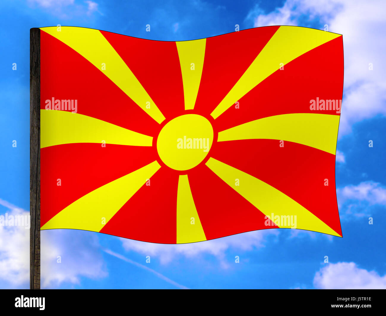 flag of macedonia Stock Photo - Alamy