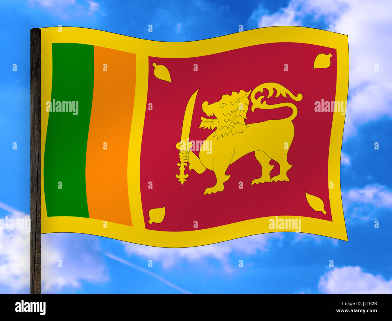 sri lanka flag Stock Photo - Alamy