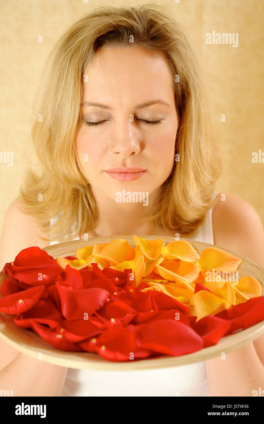 woman roses wellness rose sheets smell blond flavour woman beautiful ...