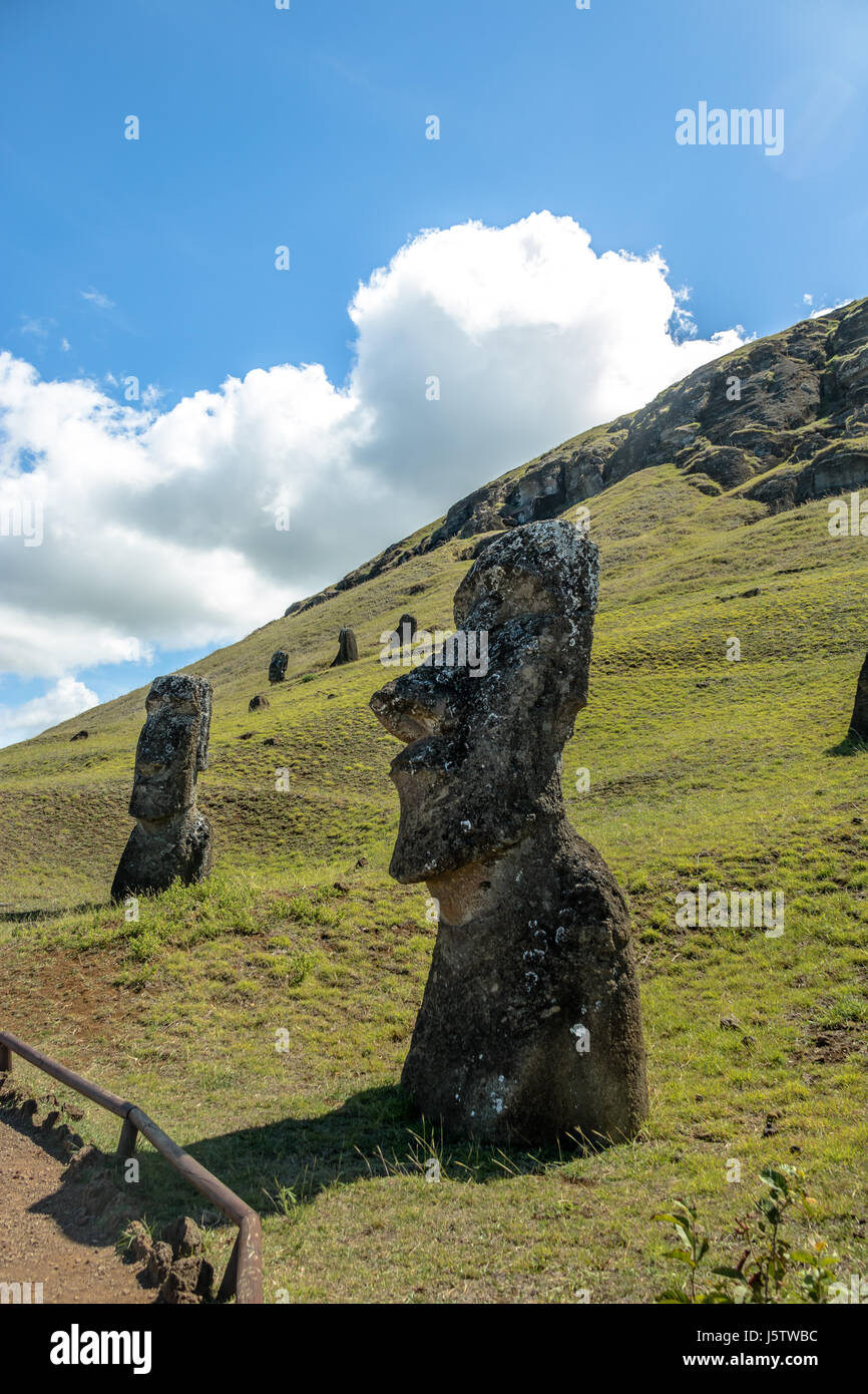 Volcano easter island statue hi-res stock photography and images - Alamy