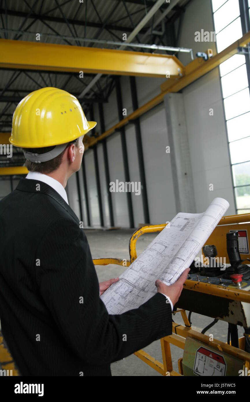 architect building owner construction plan check business man ...