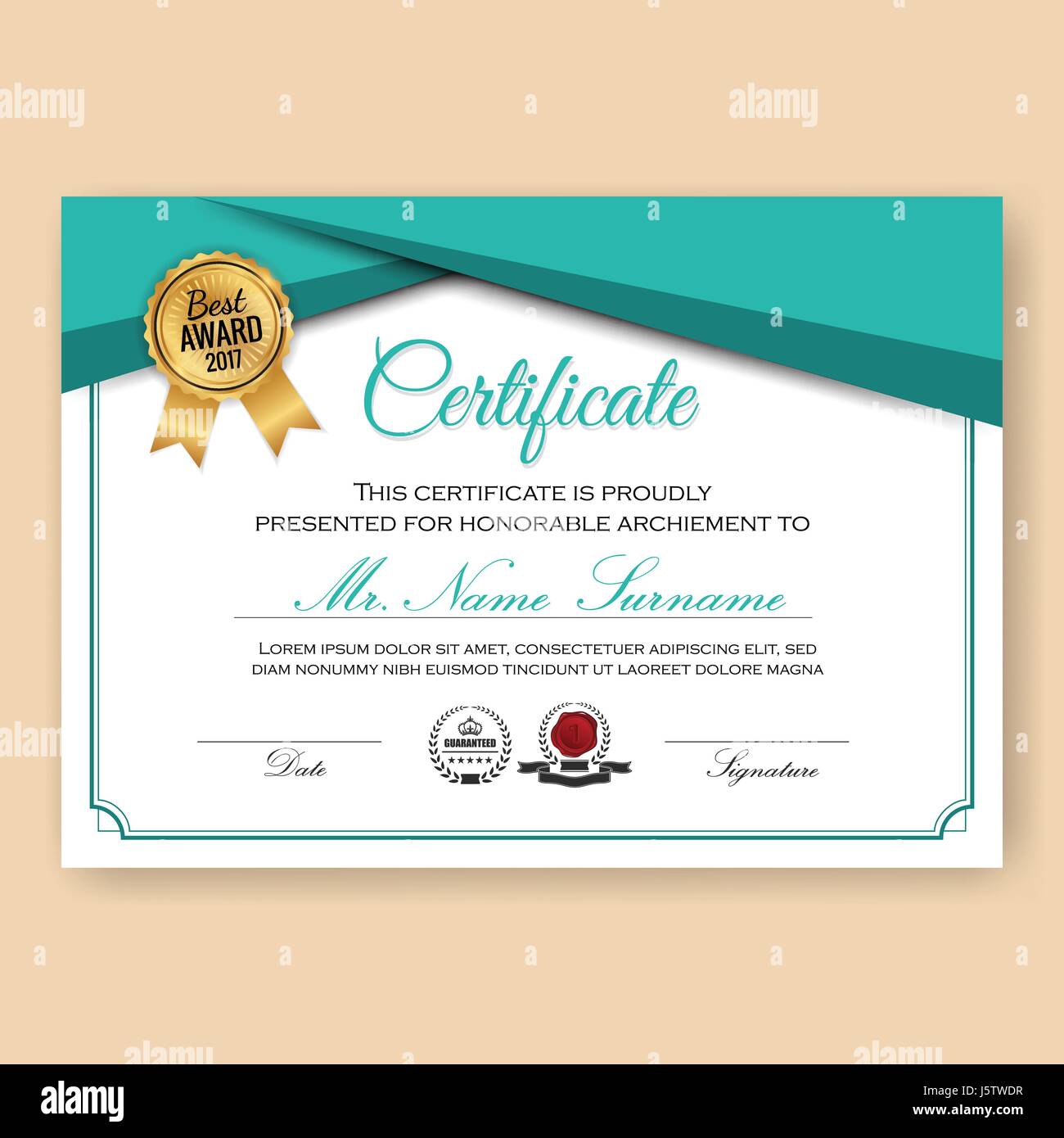 Certificate background a4 hi-res stock photography and images - Alamy