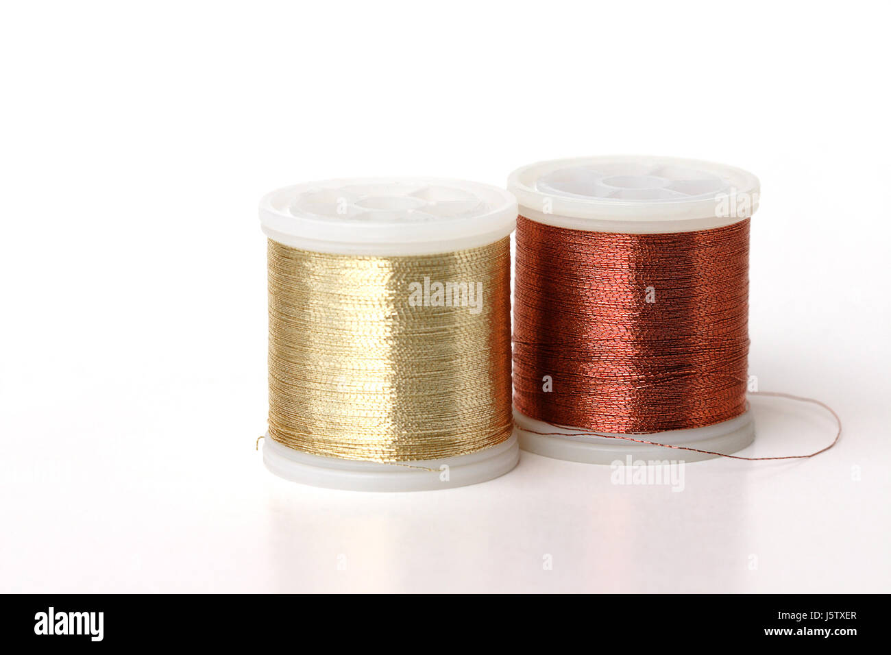 thread sew threads handicraft unrolled yarn to approach gold red macro ...