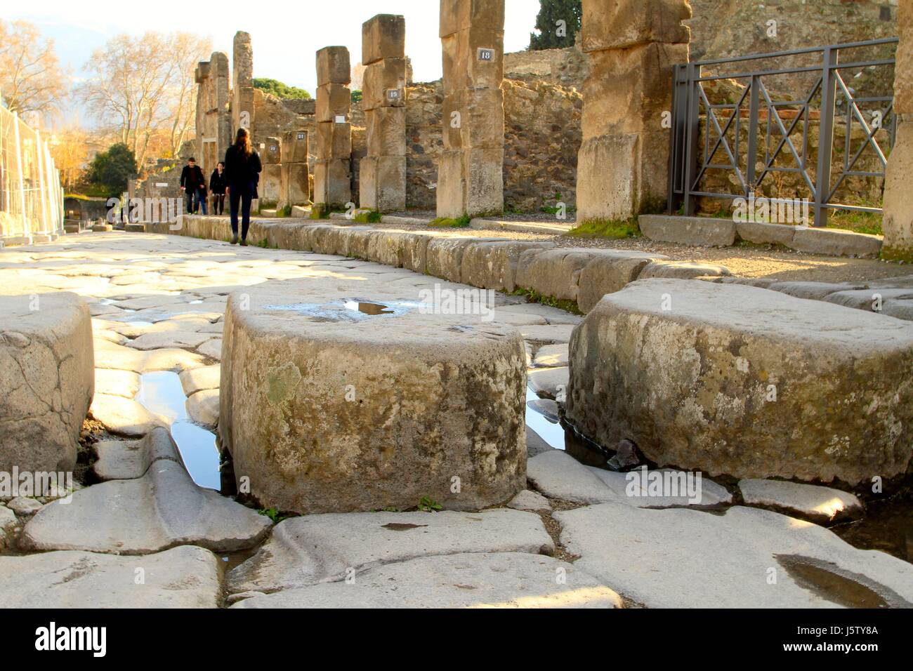 Ruts in the streets of Pompeii, Campania, Italy Stock Photo - Alamy