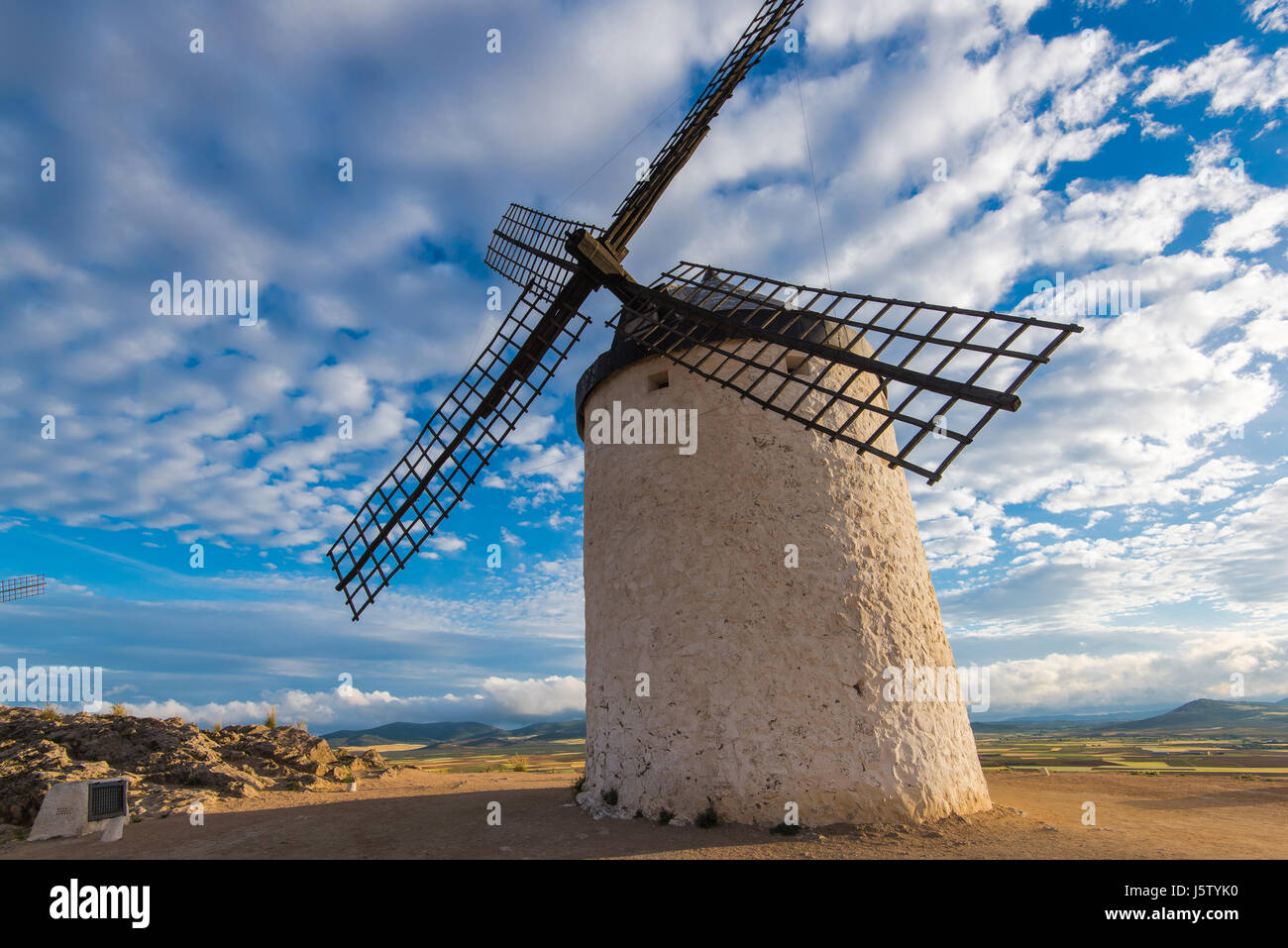 Medieval legendary windmill and summer sky Stock Photo - Alamy