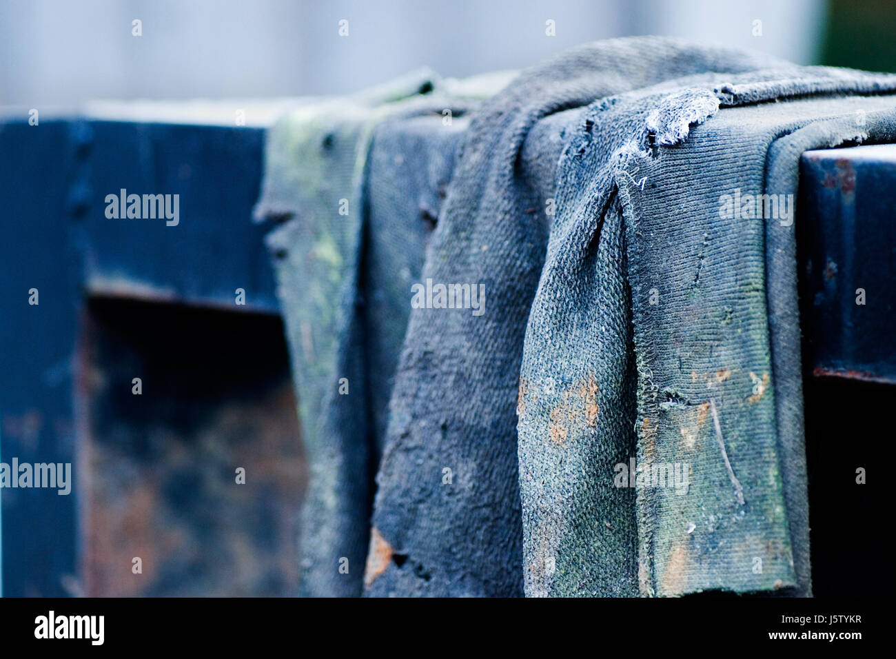 textile mull refuse rag torn tissue old trash environmental pollution ...