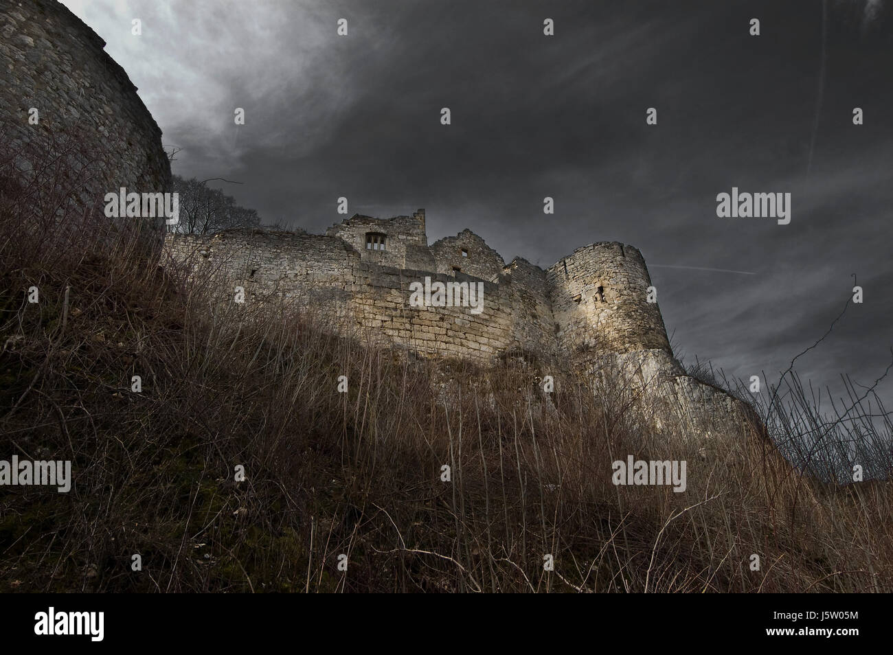 historical ruin destroy chateau castle old stone ruin stonewall ...
