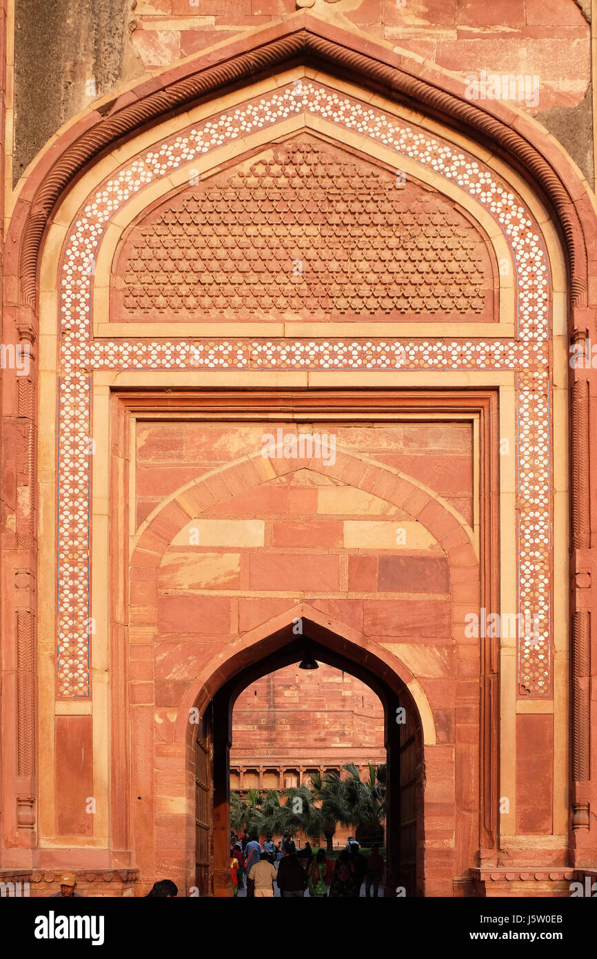 Amar Singh Gate of Agra Fort, UNESCO World heritage site in Agra. Uttar ...