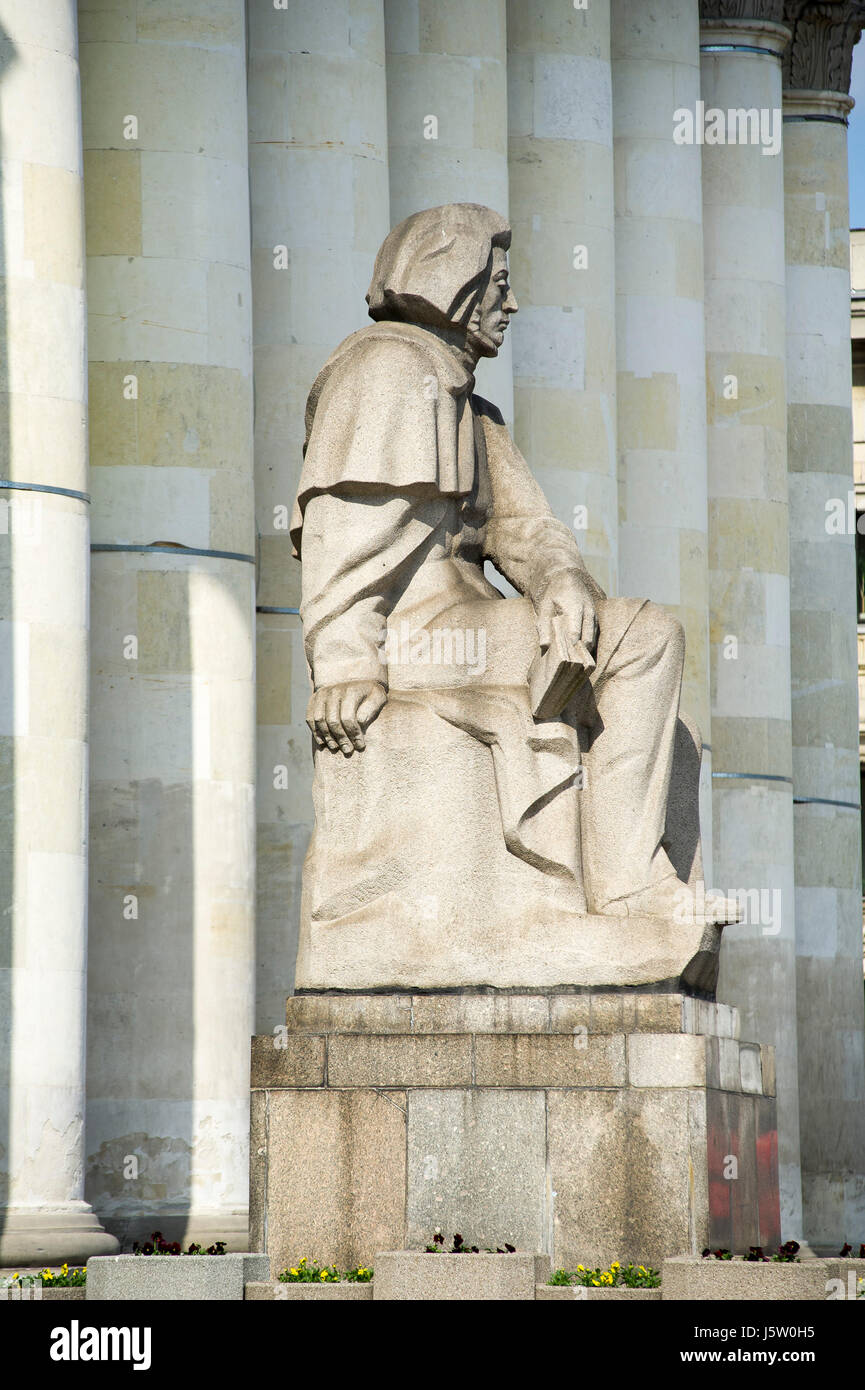 Statue of Adam Mickiewicz at Palace of Culture and Science (Palac ...