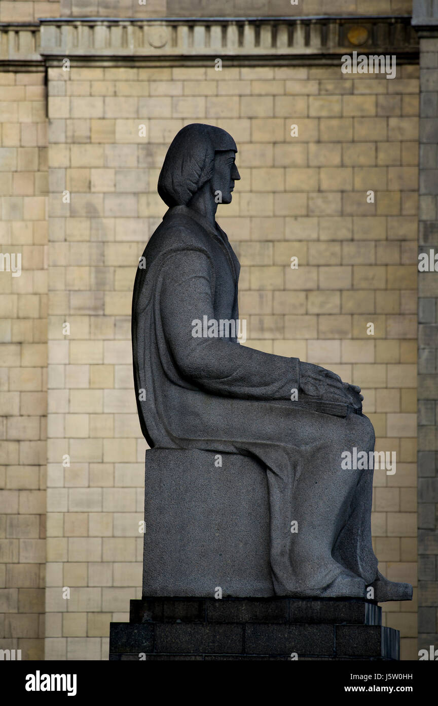 Statue of Nicolaus Copernicus at Palace of Culture and Science (Palac ...