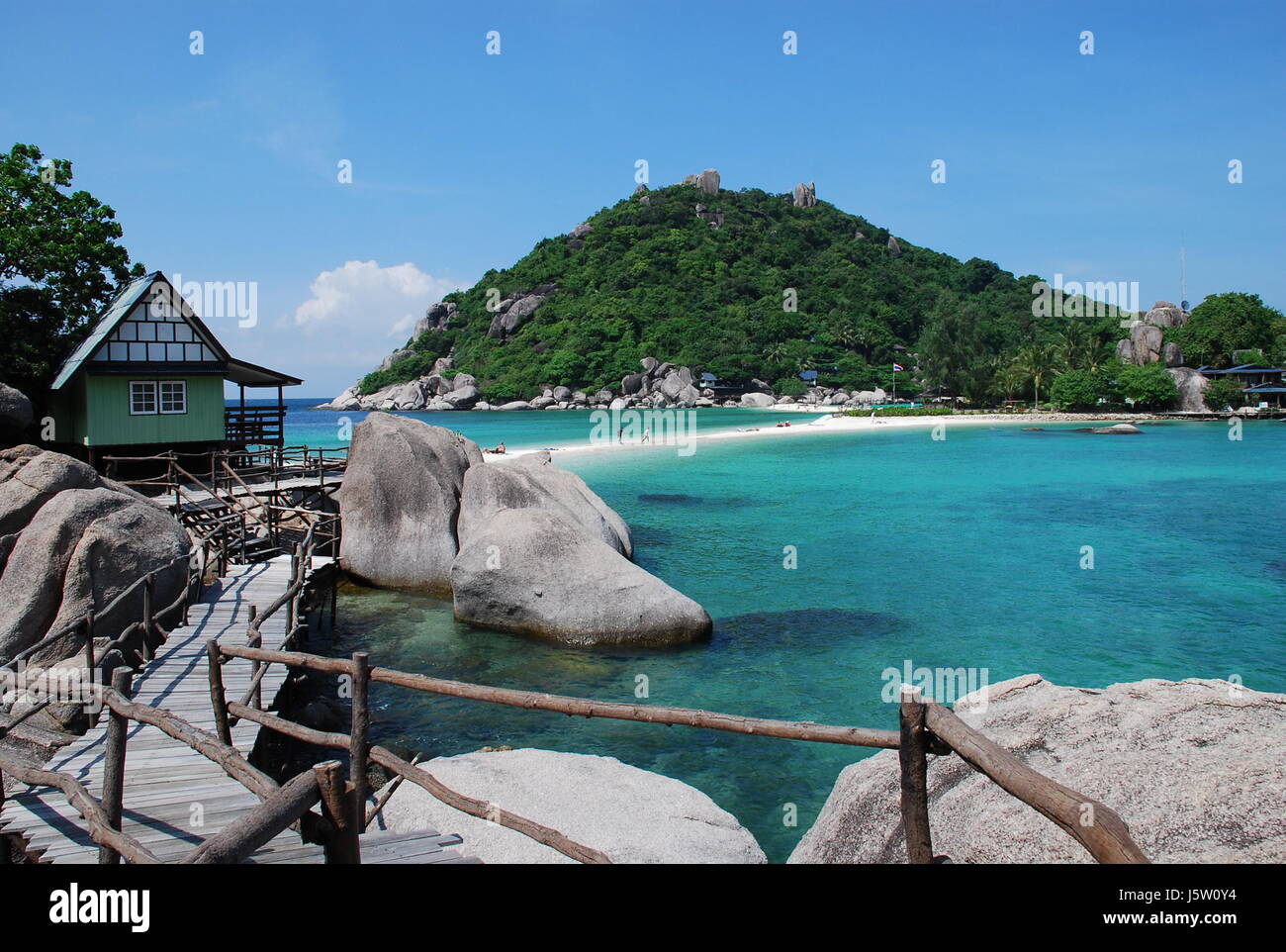 blue house building tree trees heaven paradise beach seaside the beach ...