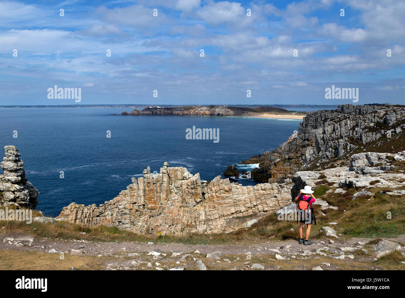 Pointe de Pen Hir, peninsula of Crozon, at the bottom of Pen Hat beach ...