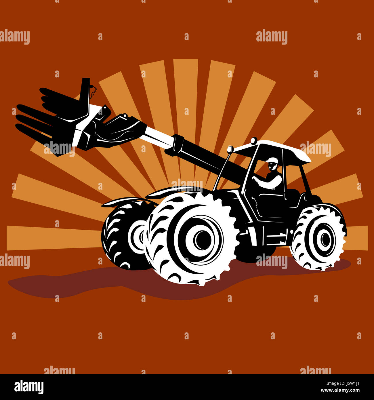 agriculture farming vehicle tractor bulldozer loader excavator ...