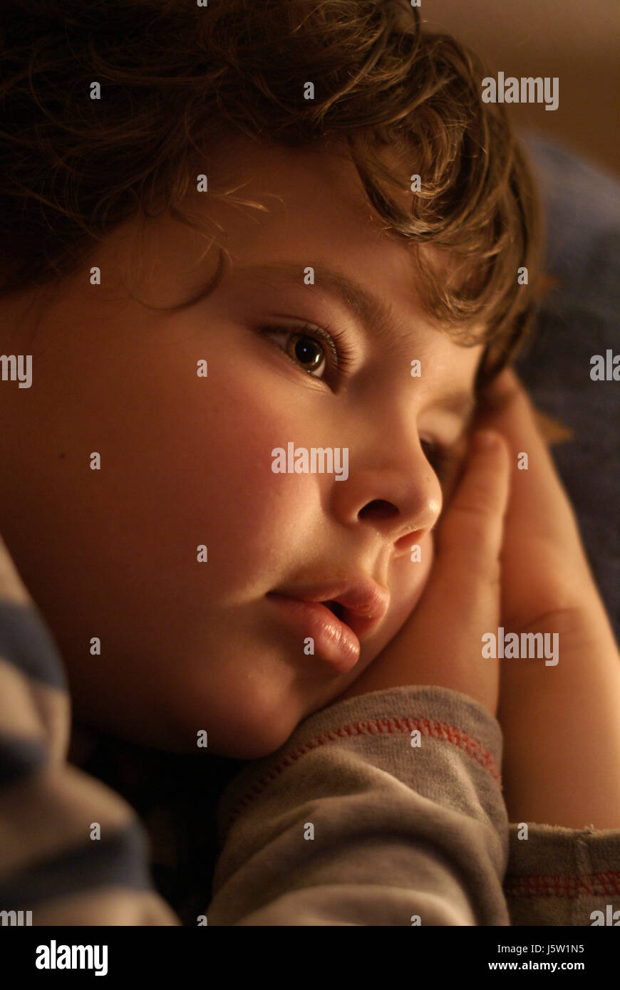 face portrait tired young younger child relaxation face portrait ...