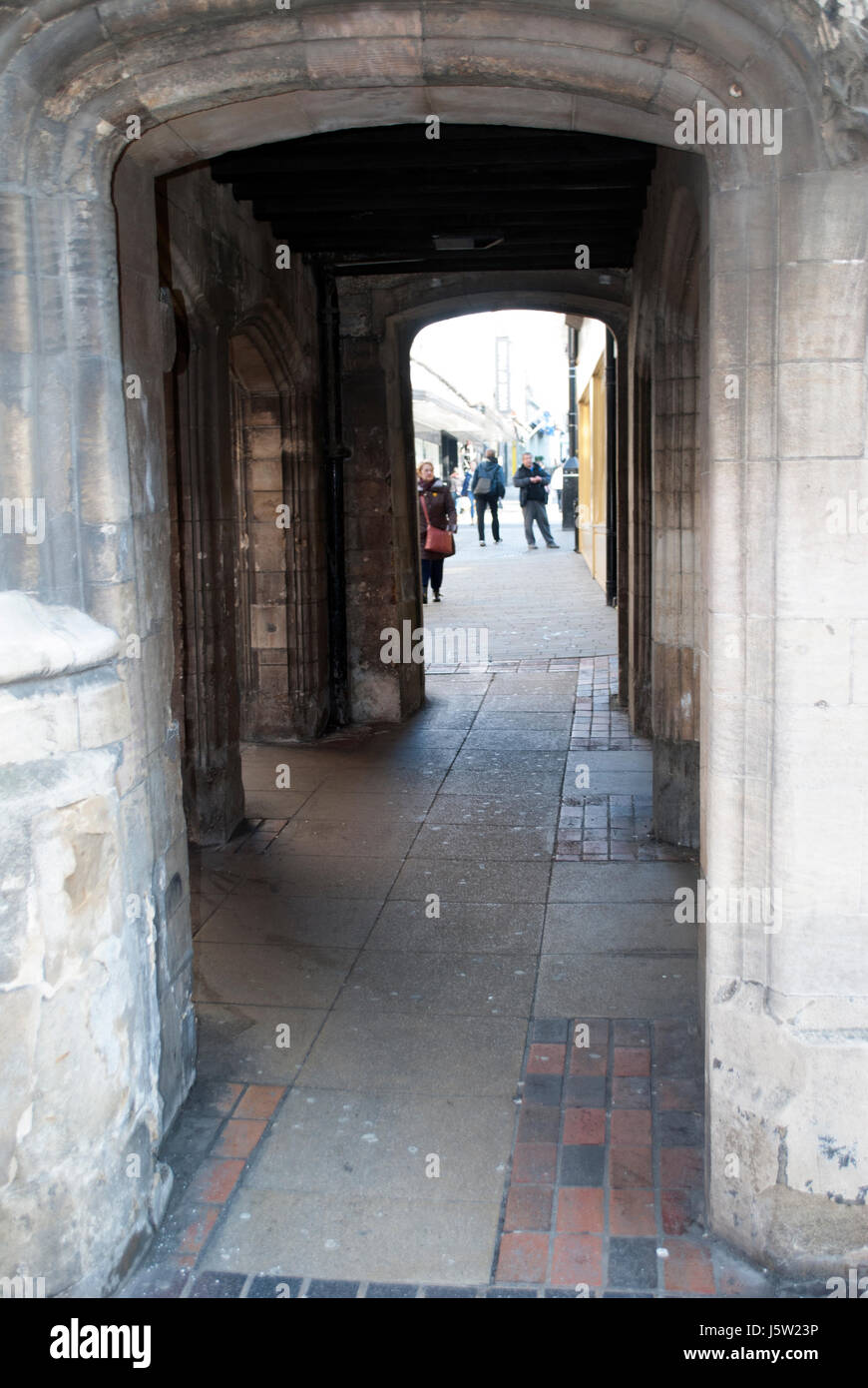 Stonebow Gate and Guildhall in High Street Lincoln Stock Photo - Alamy