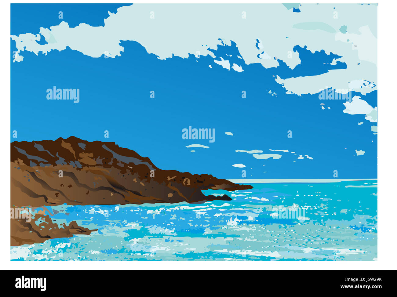 blue beach seaside the beach seashore sight view outlook perspective ...