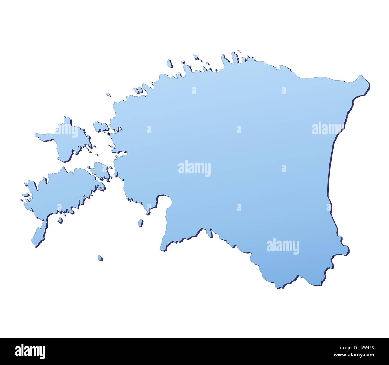 blue isolated outline gradient estonia map atlas map of the world ...