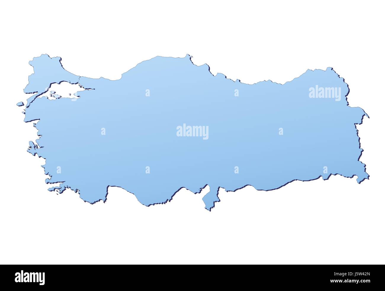 blue isolated turkey outline gradient map atlas map of the world ...