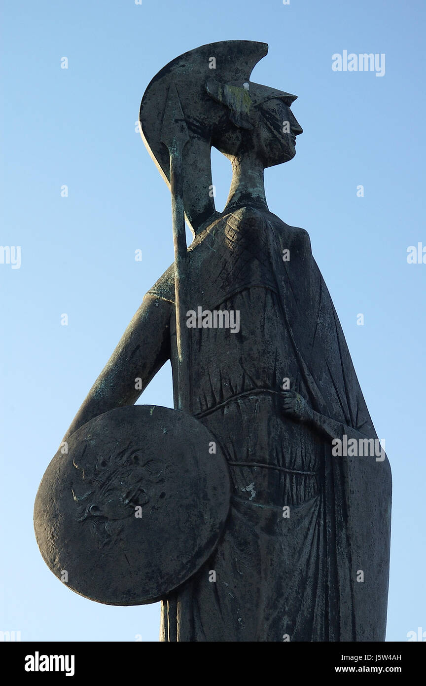 figure artwork antwerpen minerva statue Stock Photo - Alamy