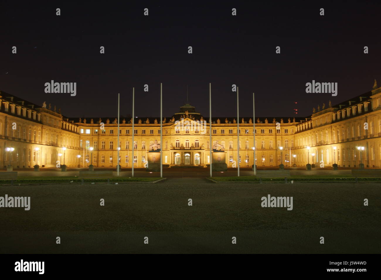 night photograph stuttgart provincial capital monument night photograph ...