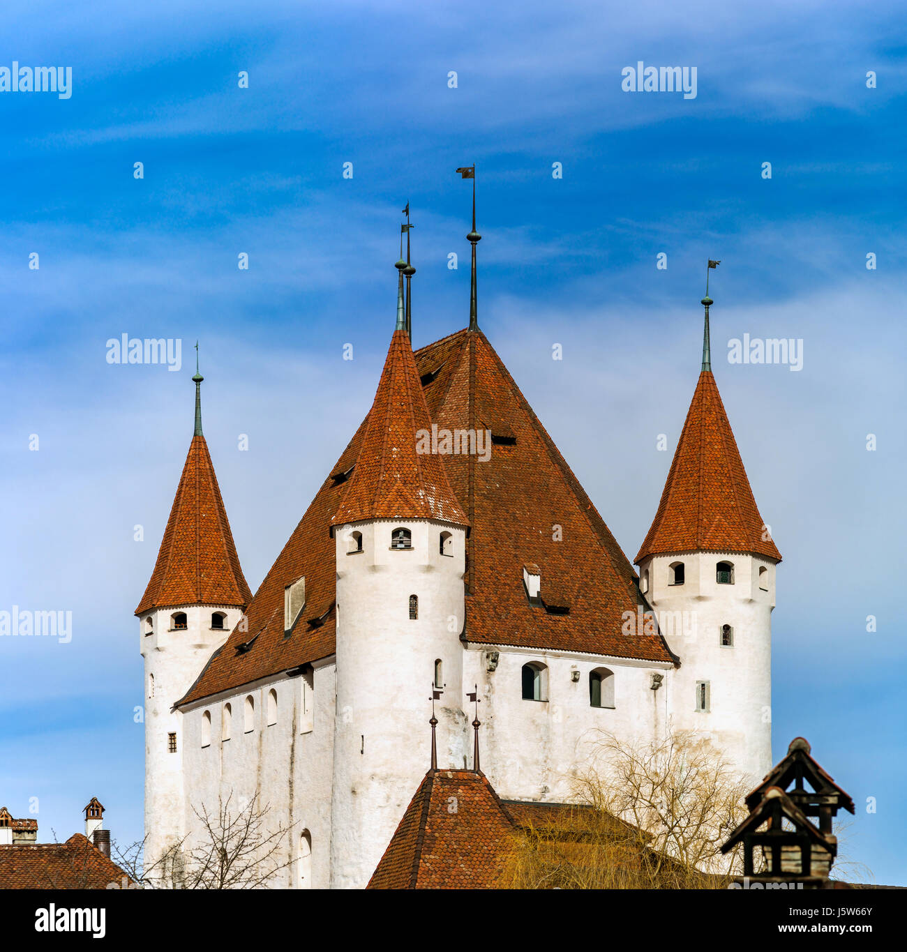 Old castle Thun on Thunersee in Switzerland, HD quality Stock Photo - Alamy