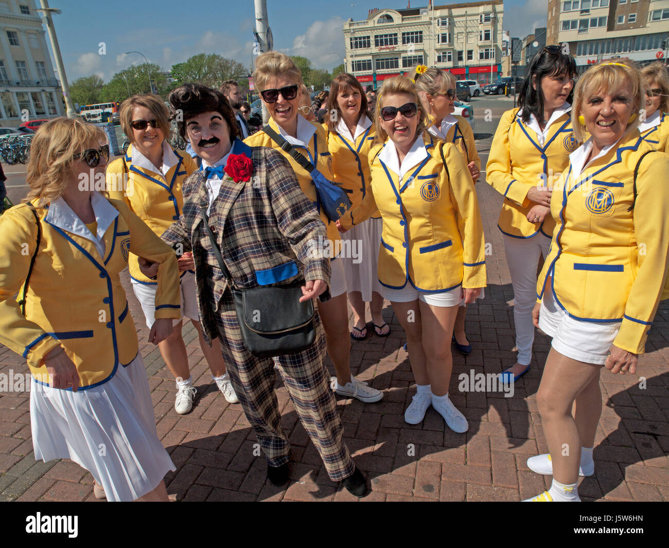 A Hi-de-Hi! themed hen party in Brighton Stock Photo - Alamy