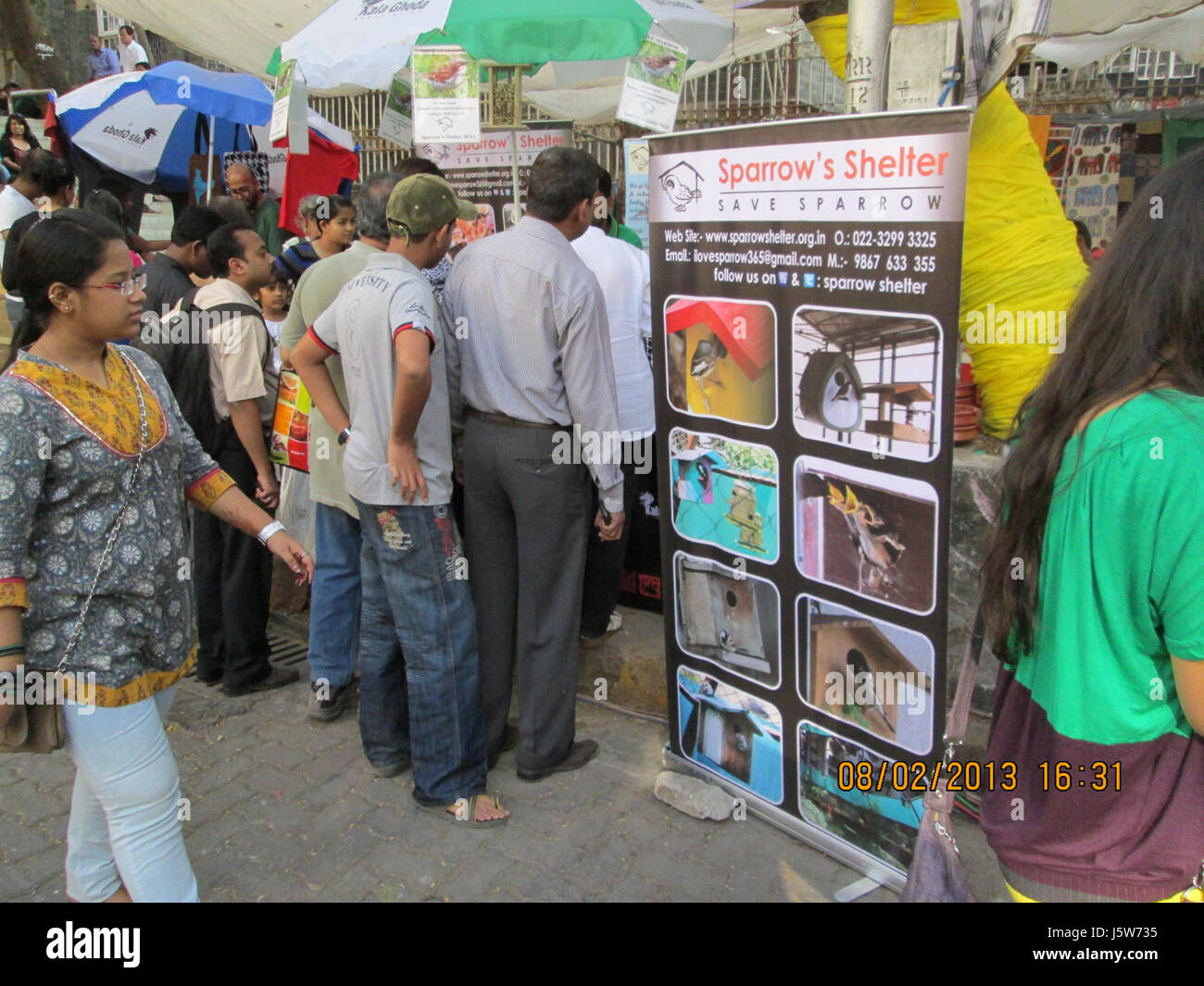 The 'Save Sparrows' slogan highlights the conservation efforts for ...