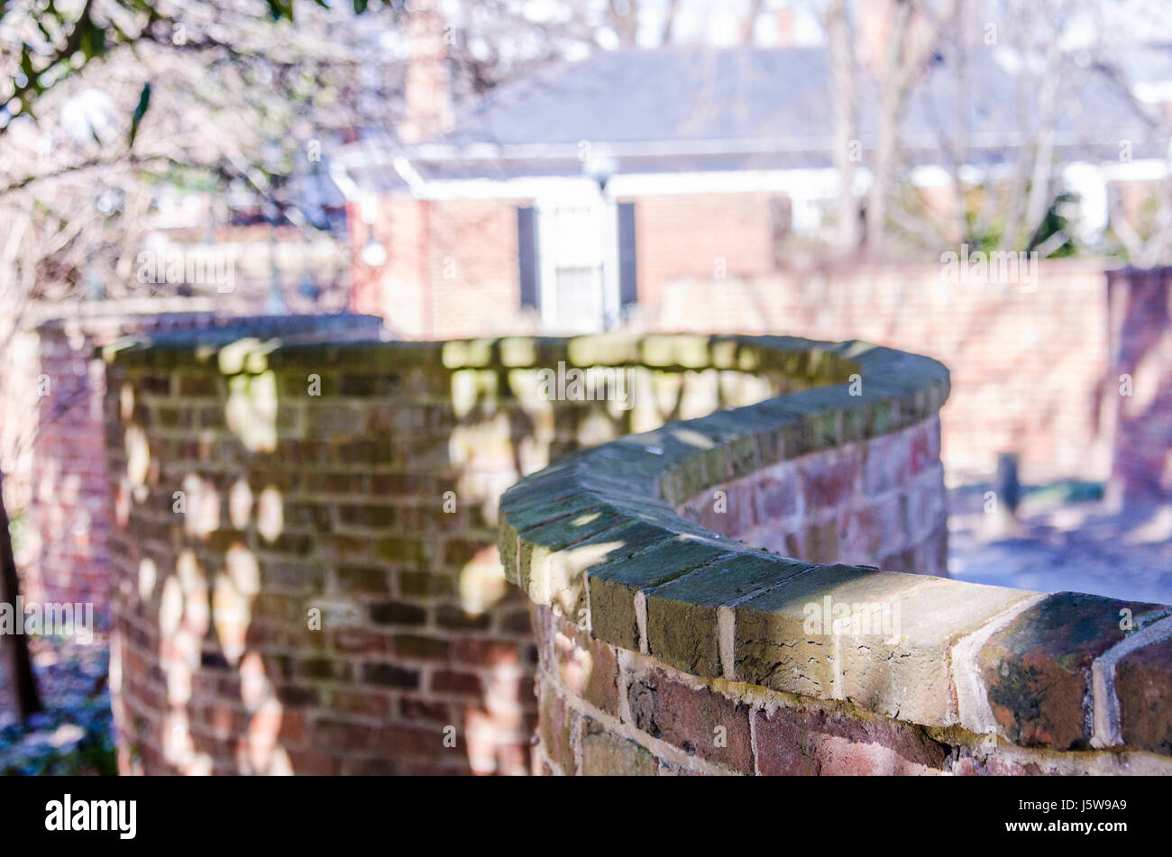 Charlottesville, USA - February 27, 2014: Thomas Jefferson's one brick ...