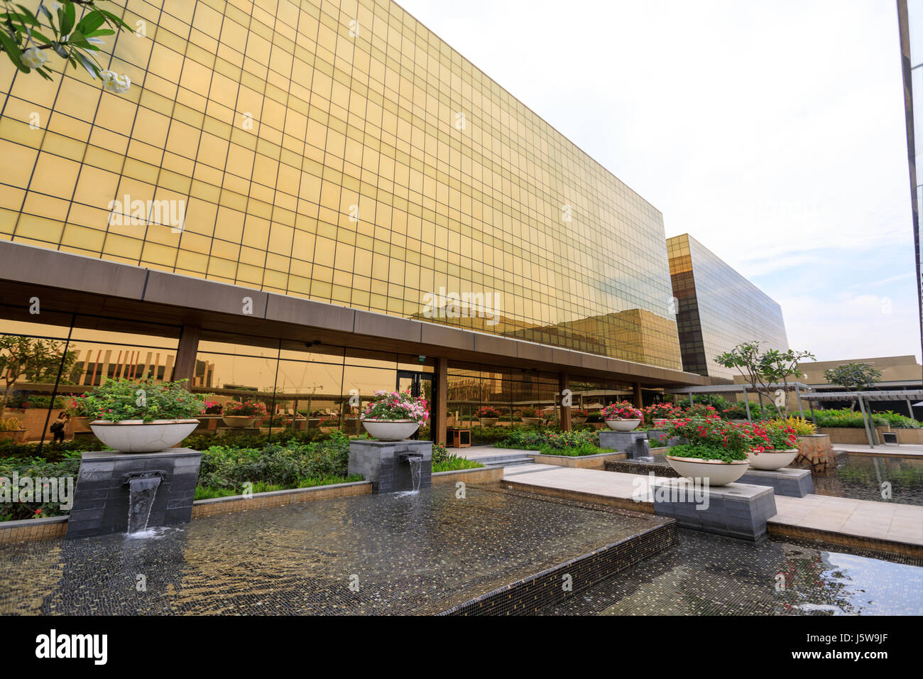 Feb 18, 2017 Golden exterior Building of Nobu hotel at City of Dreams ...