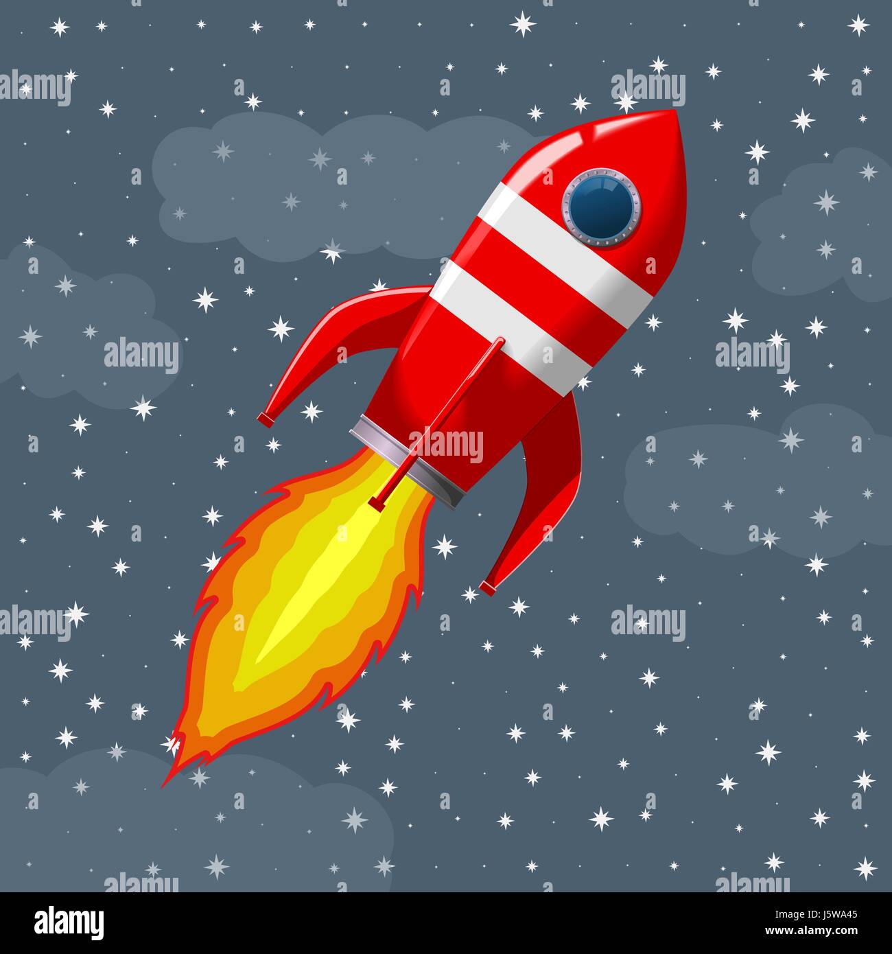 Rocket cartoon hi-res stock photography and images - Alamy