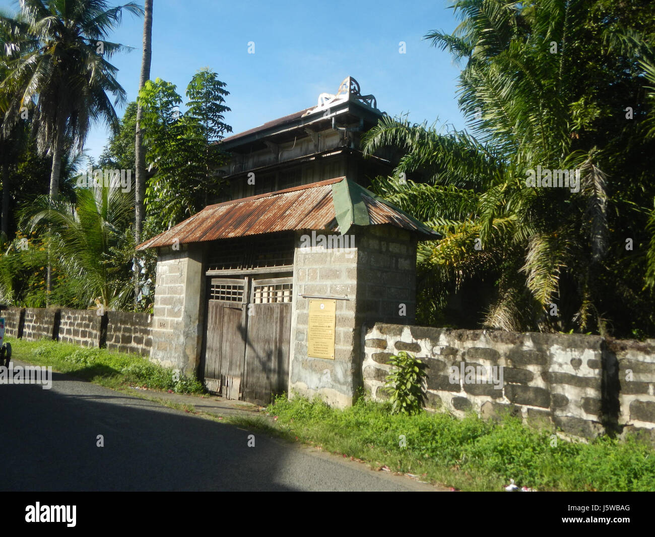 This image depicts the old houses in Poblacion, San Vicente, San Miguel ...