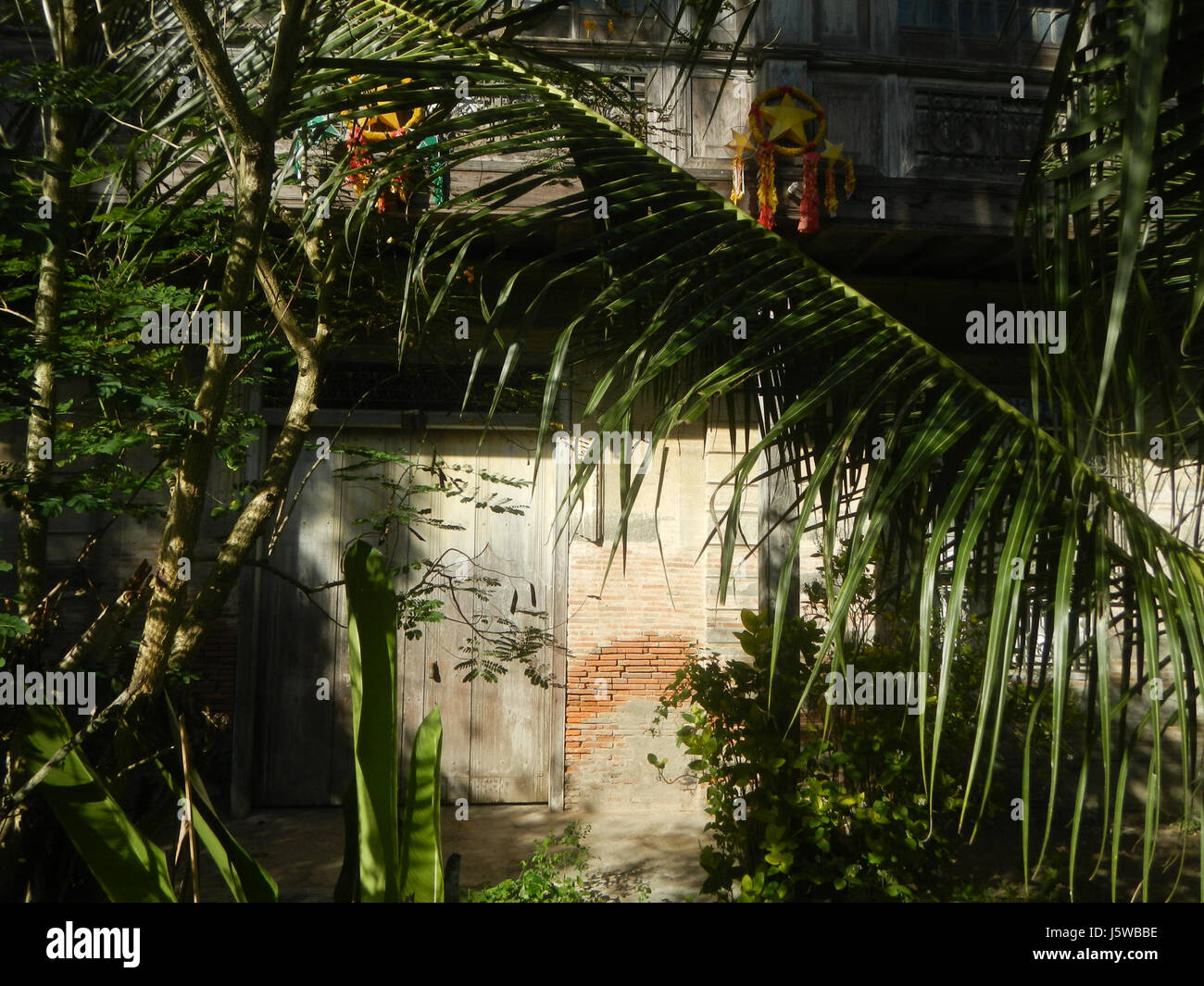 This image shows old houses in the Poblacion area of San Vicente, San ...