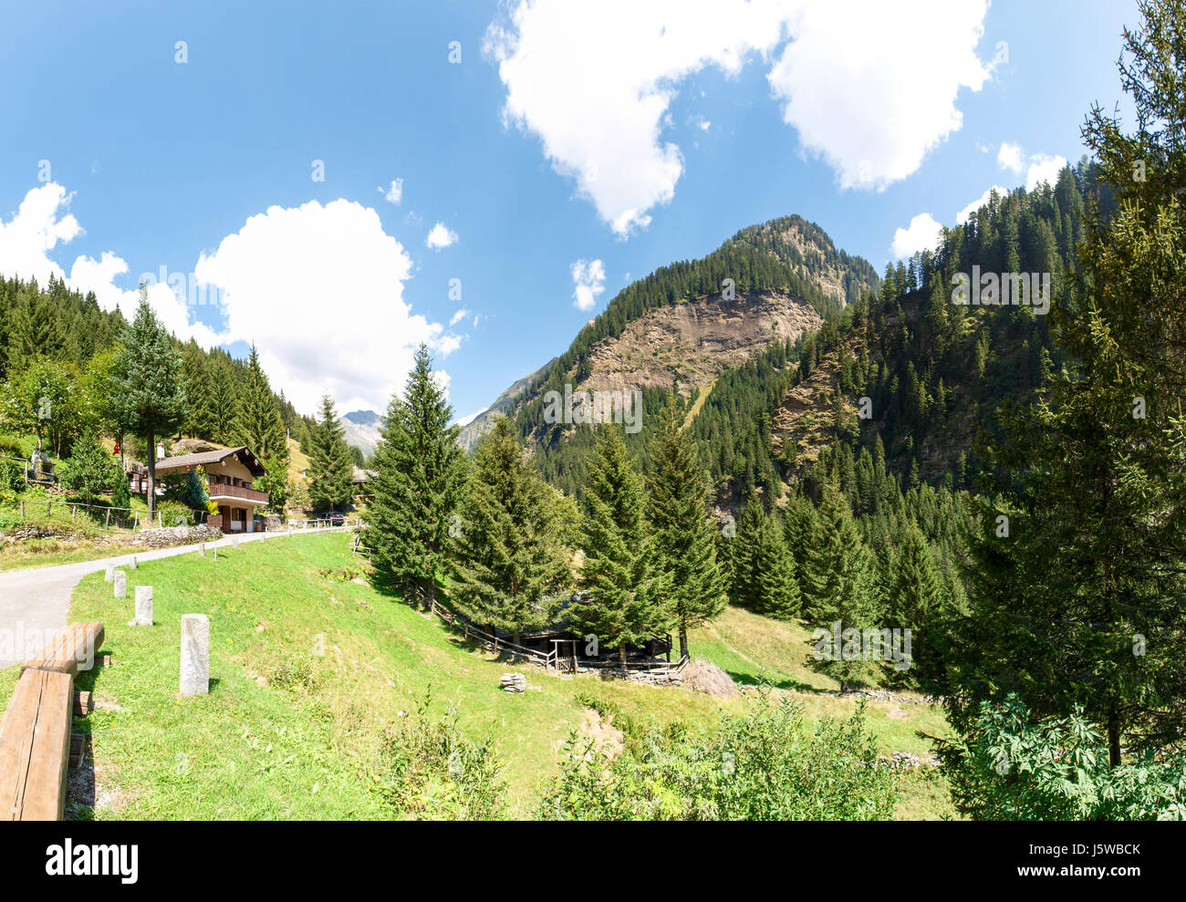 Val Calanca, Switzerland: pictures of the wooded and steep valley Stock ...