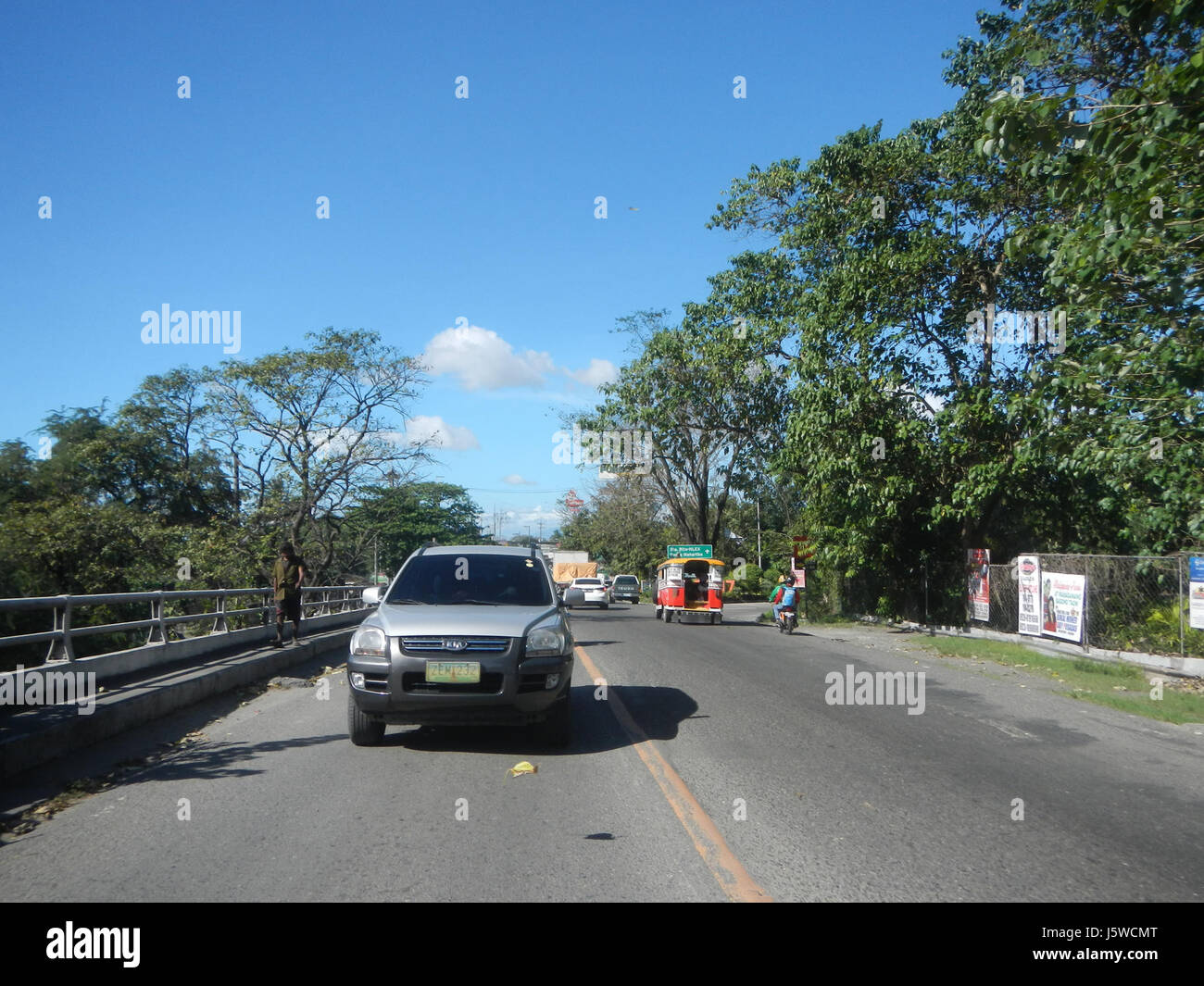 The image shows an important transportation route in the Philippines ...
