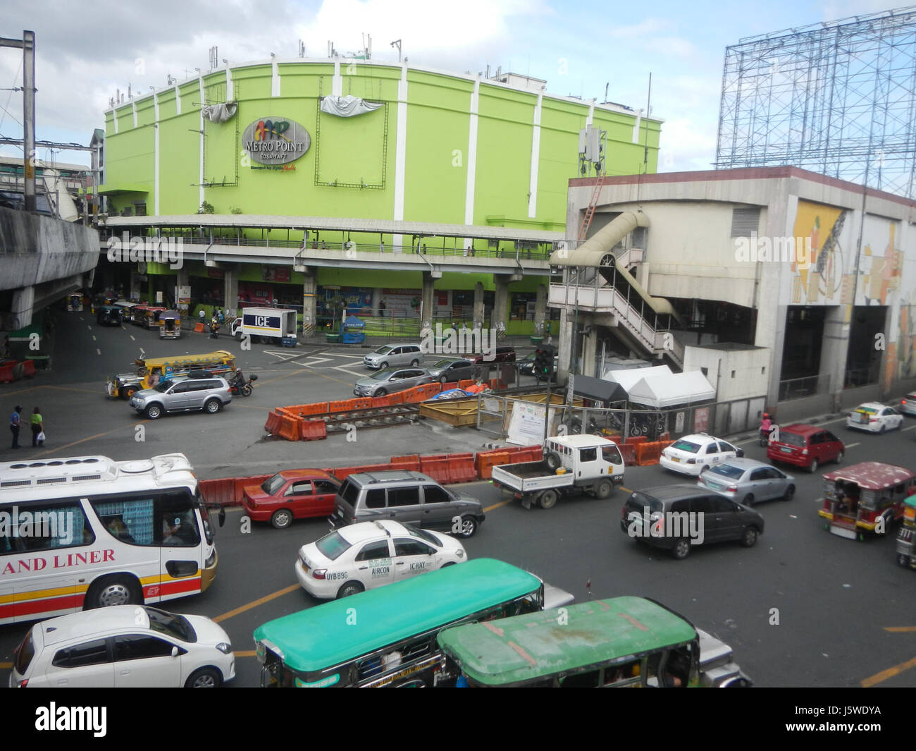 A photo of the EDSA Taft Avenue MRT Station and LRT Footbridge in Pasay ...