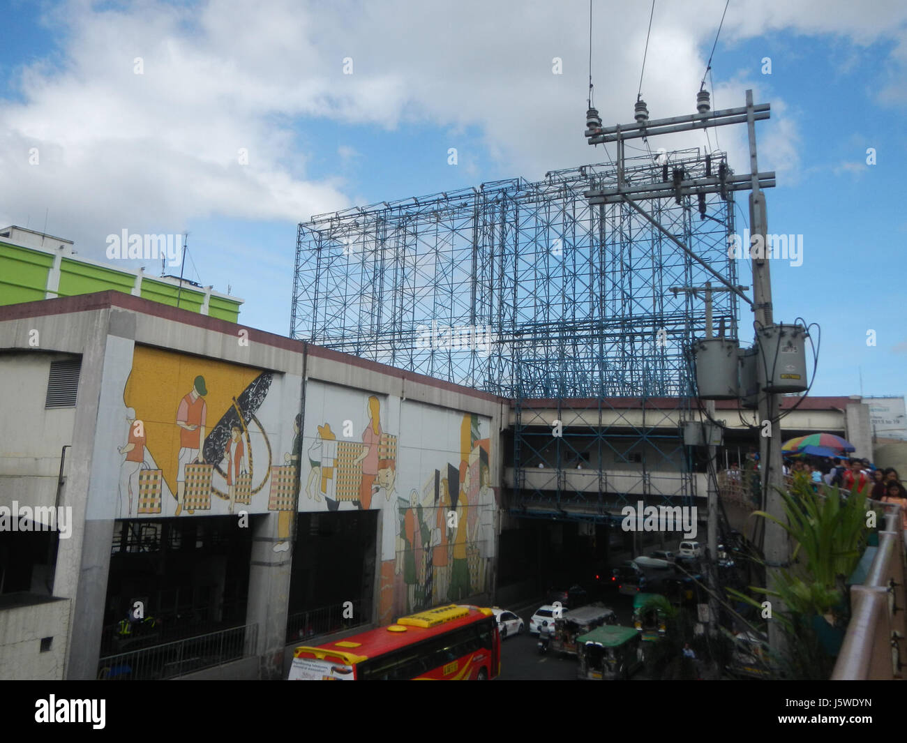 0041 EDSA Taft Avenue MRT Station LRT Footbridge Pasay City 03 Stock ...