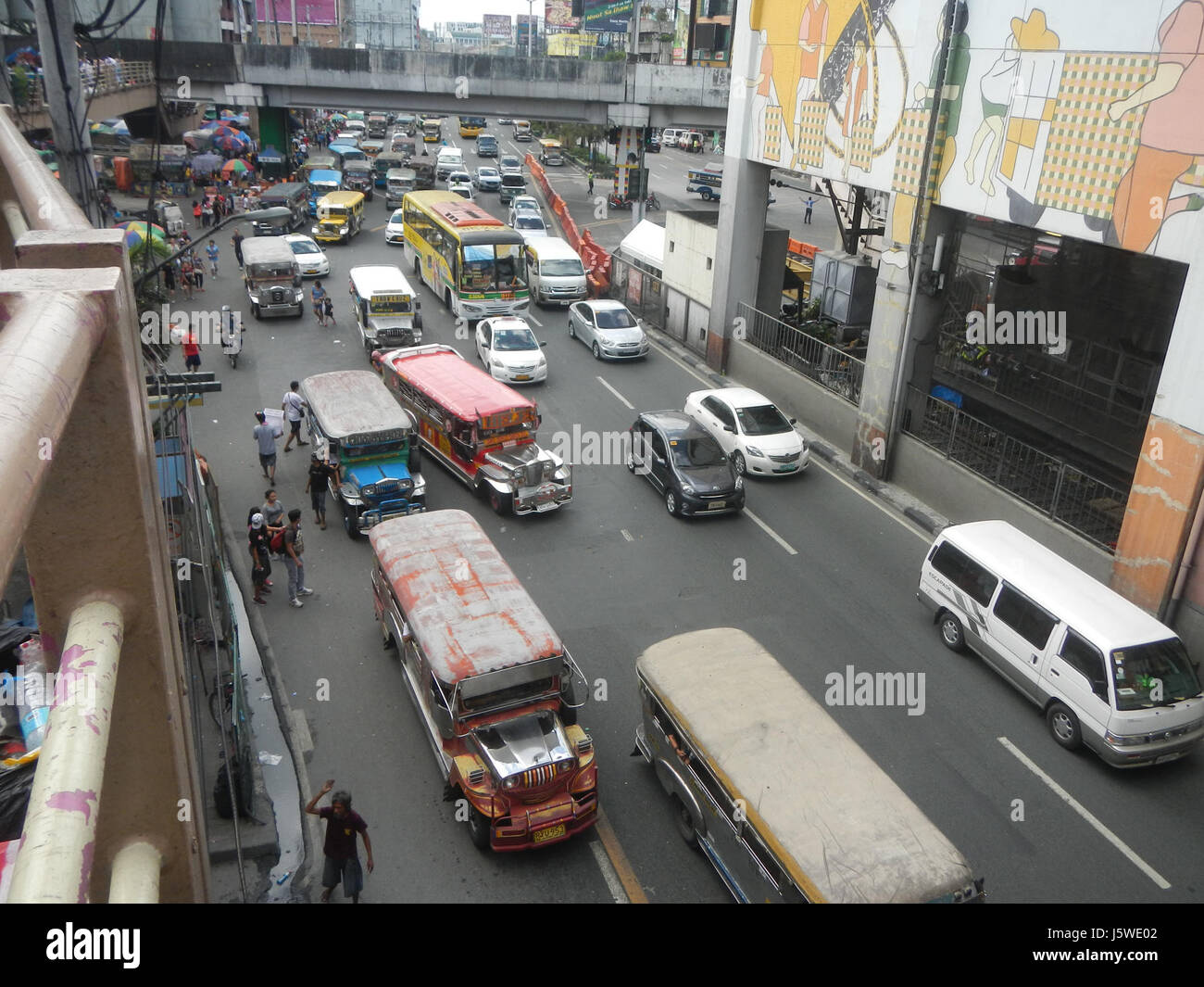 0041 EDSA Taft Avenue MRT Station LRT Footbridge Pasay City 12 Stock ...
