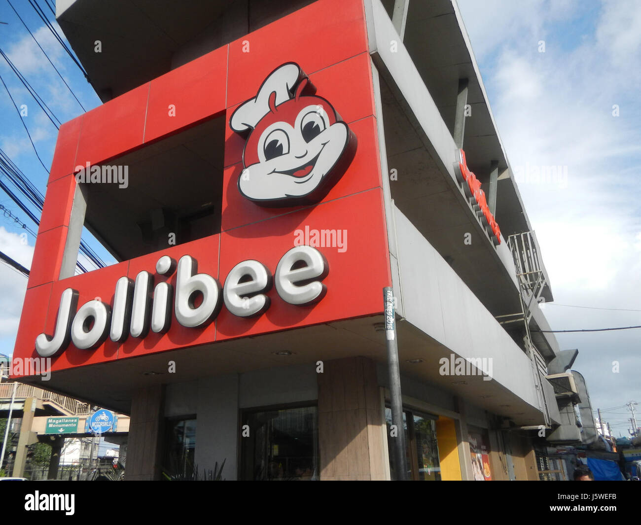 This image depicts the San Roque Cabrera Street Footbridge in Pasay ...
