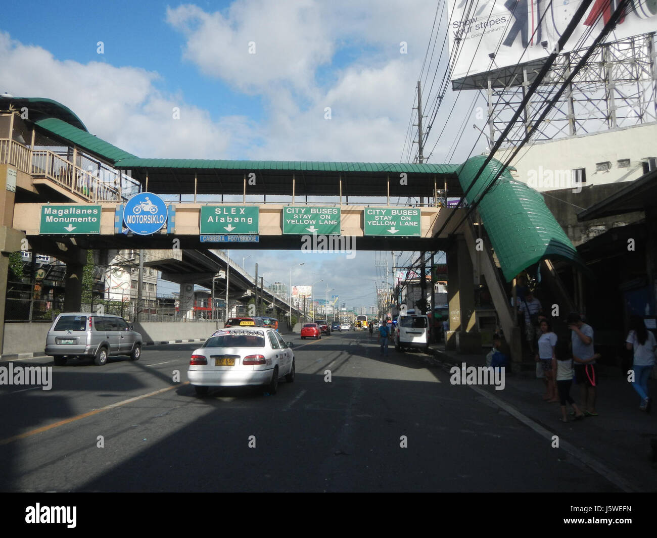 The San Roque Cabrera Street footbridge flyover in Barangay Malibay ...