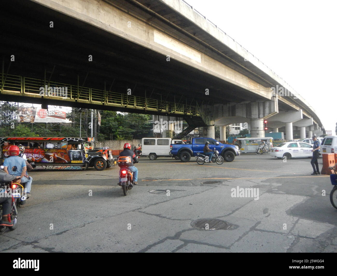 A view of the Aurora Boulevard-Katipunan Avenue interchange in Metro ...