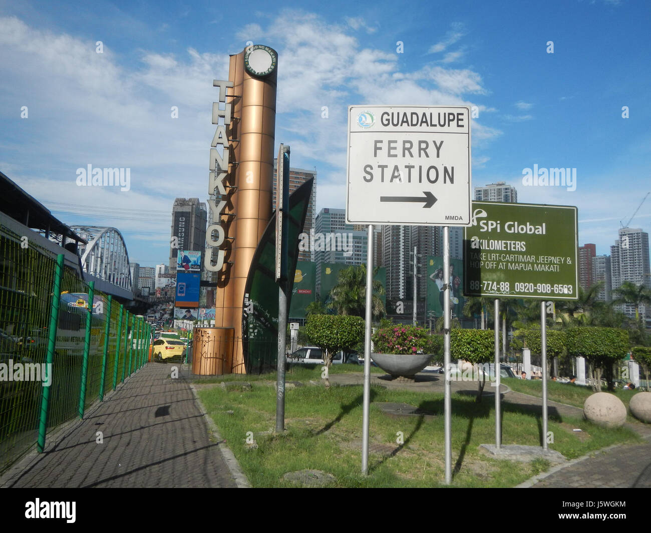 The Guadalupe Cloverleaf Interchange connects the MRT Station with ...