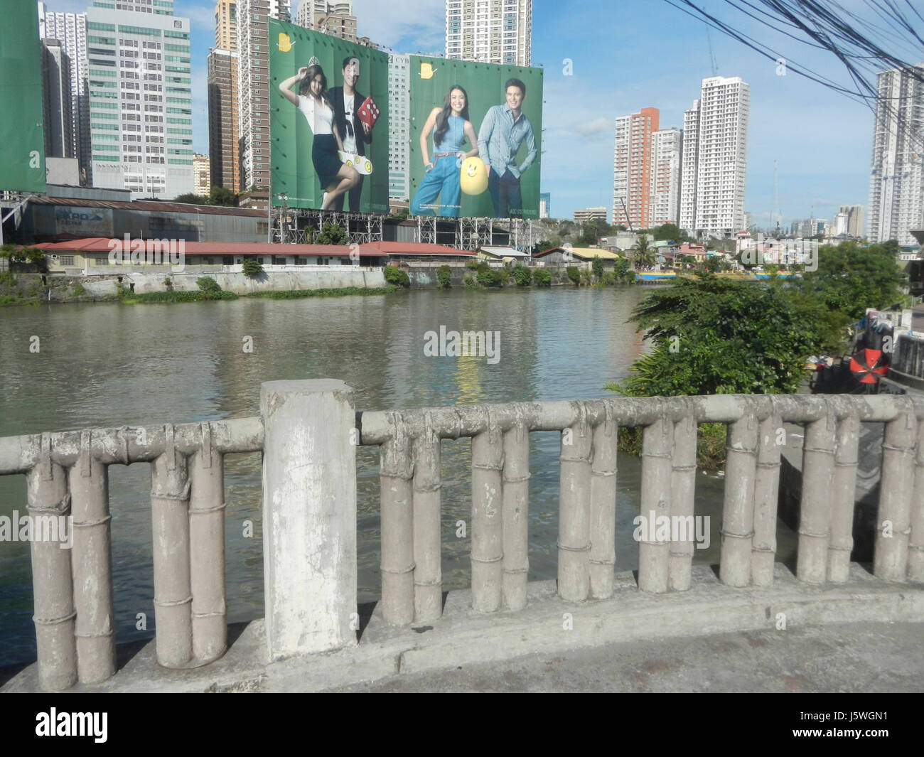 The image shows the Pasig River Park, located near the J.P. Rizal ...