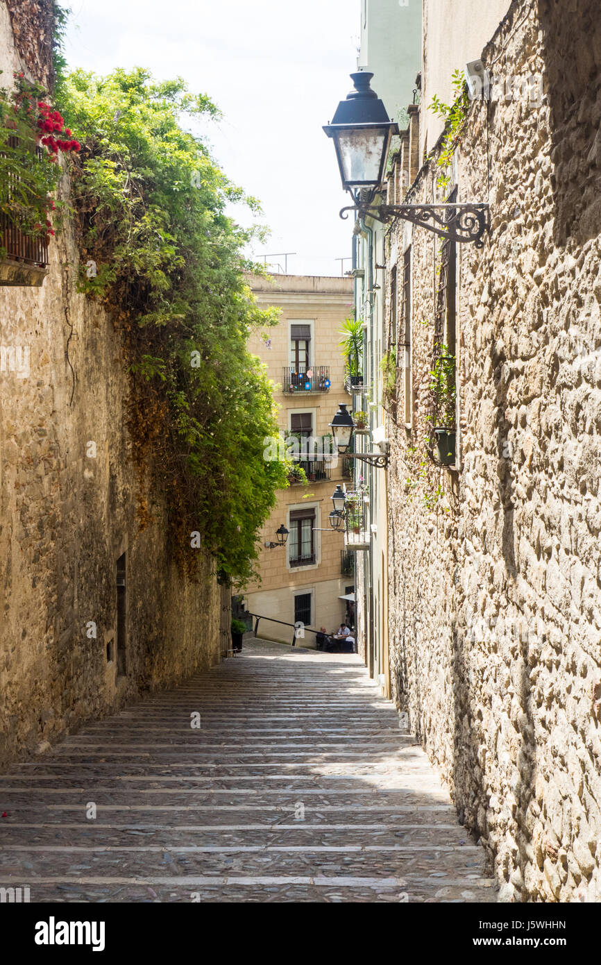 Narrow steep steps in hi-res stock photography and images - Alamy