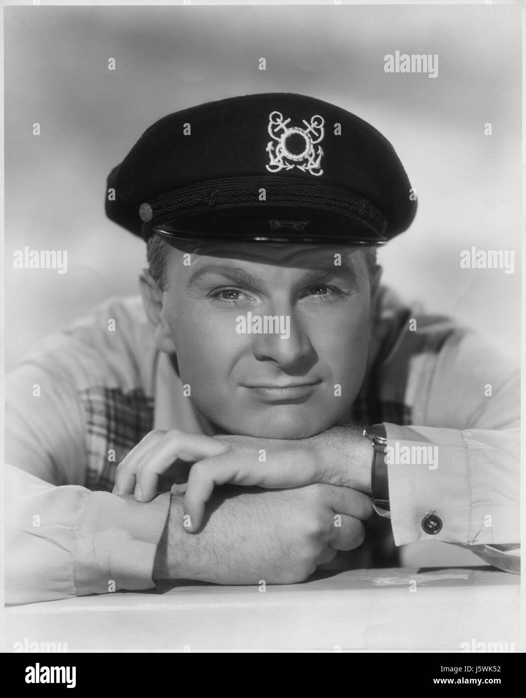 Actor Eddie Albert, Publicity Portrait Wearing Nautical Cap, 1940's ...